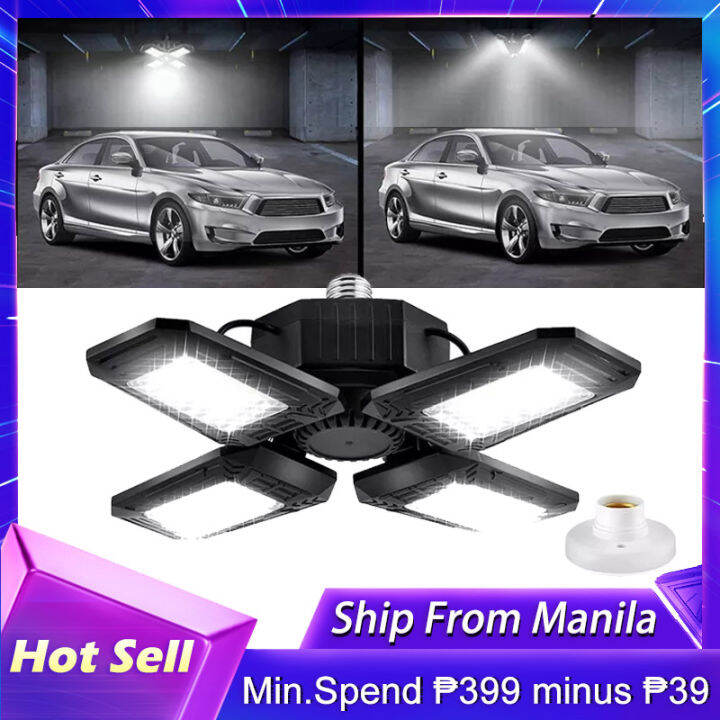 E27 E26 LED Garage Ceiling Light Workshop Lighting Industrial Fan Blade ...