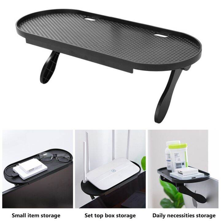 Adjustable TV Buddy Screen Top Shelf with 2 Holes Computer Monitor ...