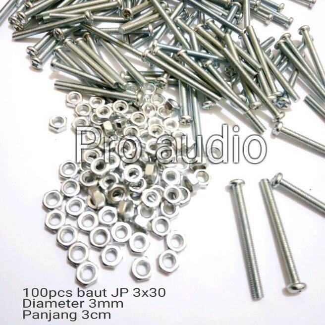 100pcs mur baut 3cm - Baut JP 3x30 | Lazada Indonesia