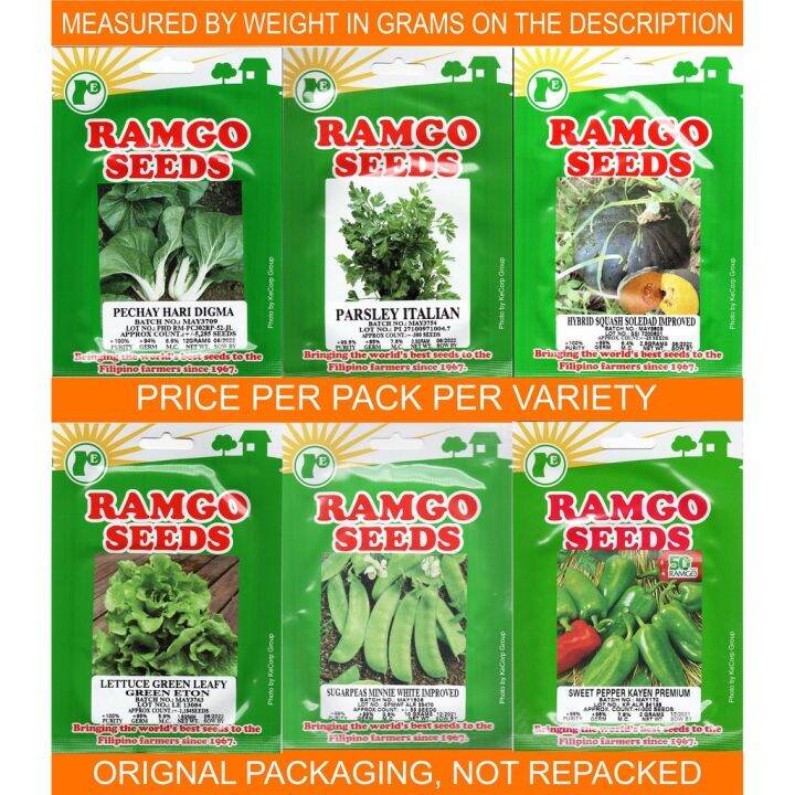 Ramgo Seeds - Sold per Pack per Variety Pechay Parsley Italian Squash ...