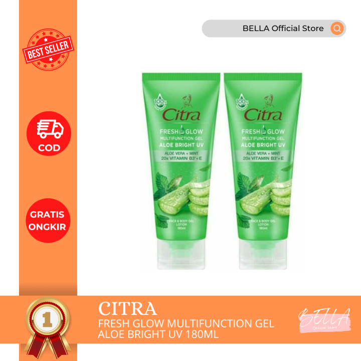 CITRA FRESH GLOW MULTIFUNCTION GEL ALOE BRIGHT UV 180ML | BELLA ...