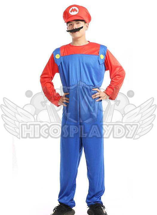 hiCosplaydy Super Mario Adult Teenager Boy Jumpsuit Set Cosplay | Lazada