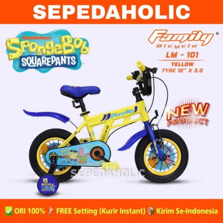 Sepeda Anak BMX FAMILY SPONGEBOB SQUAREPANTS Ukuran 12 16 Inch | Lazada ...