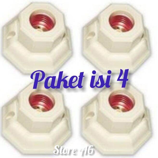 piting lampu plafon paket isi 4 rumah lampu nempel TEMPAT LAMPU SEGI 8 | Lazada Indonesia