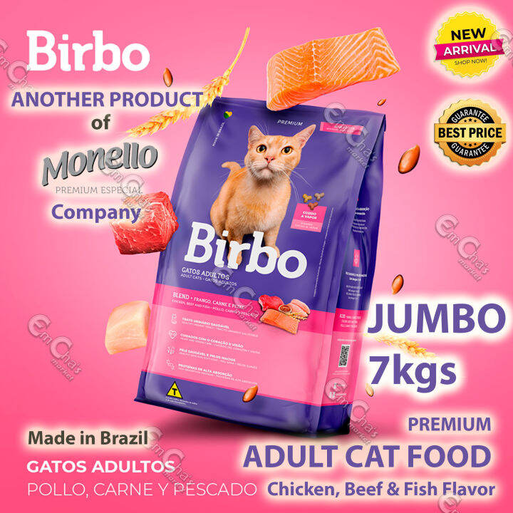 JUMBO 7kgs MONELLO CATS or BIRBO CATS PREMIUM CAT FOOD (CHOOSE) Cat ...