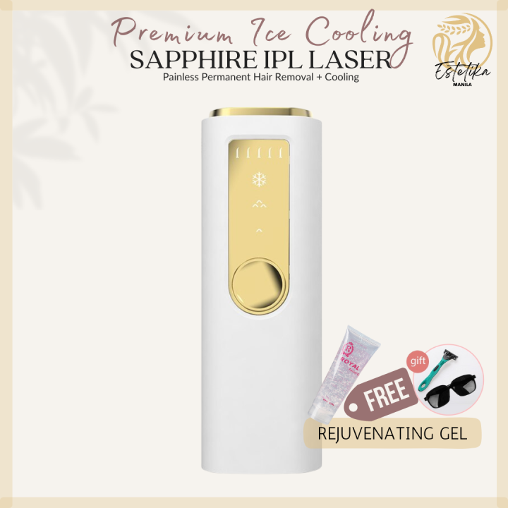 Premium IPL Ice Cool Sapphire Permanent Laser Hair Removal w/ Cooling Technology and Skin ...