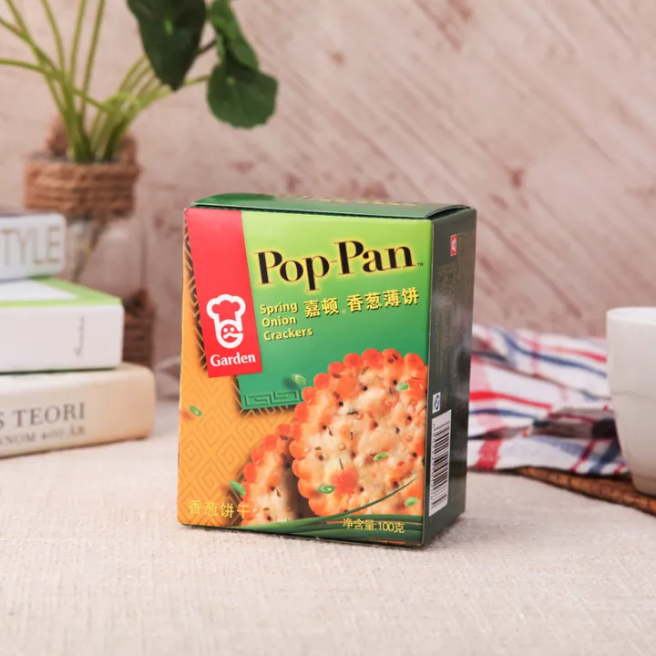 [Hongkong Top Brand] Garden Pop-Pan Spring Onion Crackers 嘉顿香葱薄饼干 ...