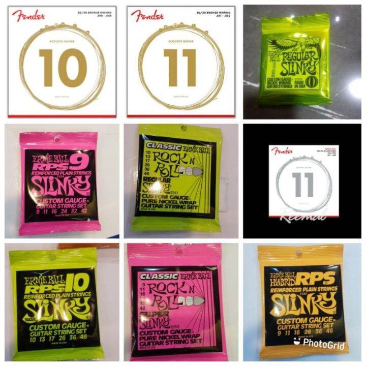 Usa Fender And Ernie Ball Guitar Strings Original Guitar String Rps9 Rps10 Super Slinky Hybrid 
