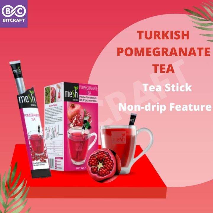 MESH Stick Pomegranate Tea Stick Bag Imported from Turkey 16 Sticks ...