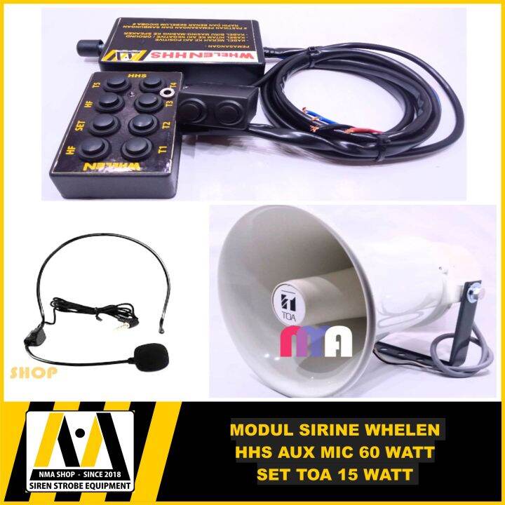 modul whelen hhs 60 watt aux mic set speaker toa zh615r 15 watt ...