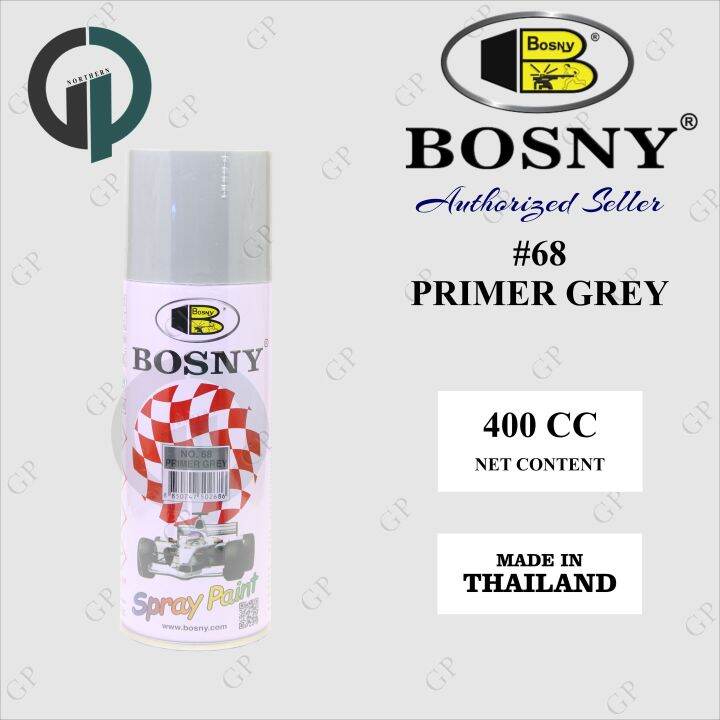 Bosny Spray Paint #68 Primer Grey 400ml ( Made In Thailand ...