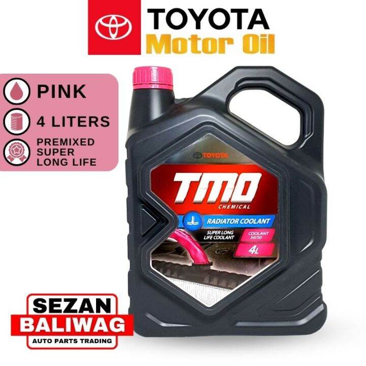 TOYOTA SUPER LONG LIFE COOLANT 50/50 PRE-MIXED ANTI-RUST ANTI-FREEZE PINK 4 LITERS READY TO USE ...