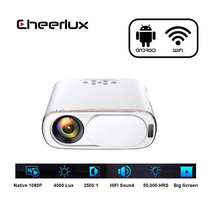 Cheerlux C16 Android Wifi Proyektor FHD 4000 Lumen Auto Fokus | Lazada ...