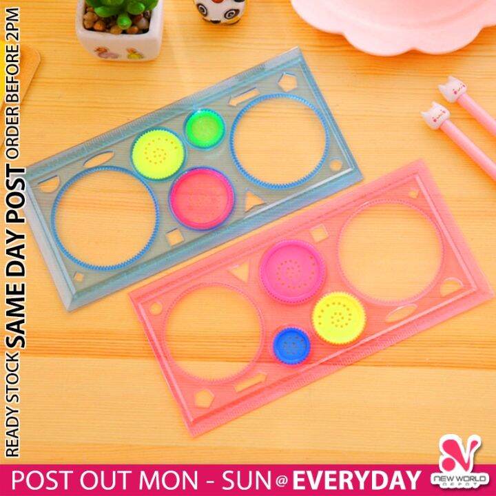 𝗔𝗖𝗖𝗨𝗥𝗔𝗧𝗘 𝗗𝗥𝗔𝗪𝗜𝗡𝗚 》 Multifunctional Colorful Geometric Design Ruler