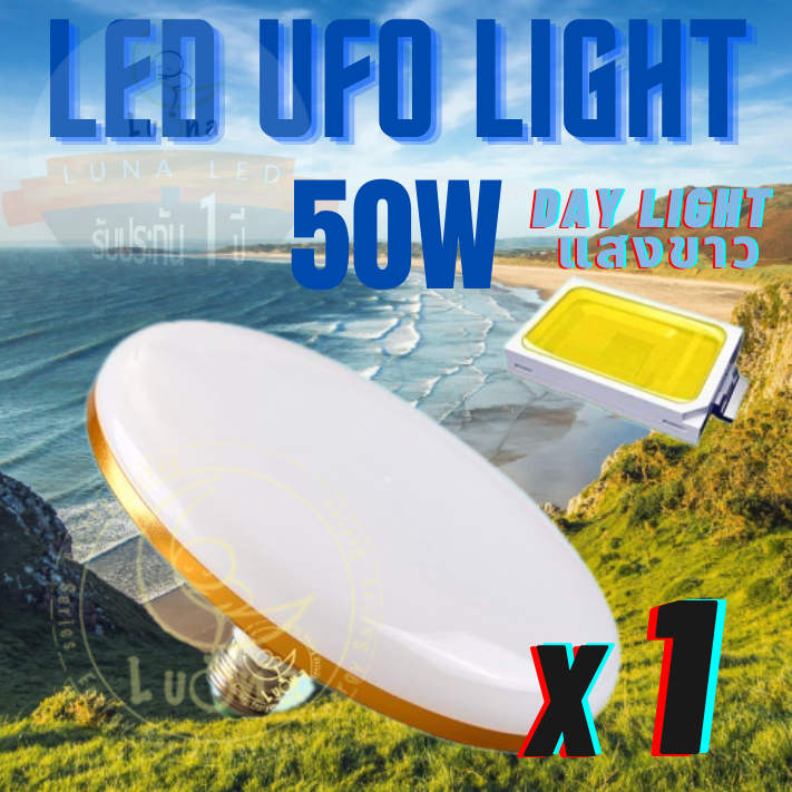 LED UFO Light E27 หลอดไฟ UFO หน้ากว้าง 18.5 เซนติเมตร ให้แสงสว่างรอบ ...