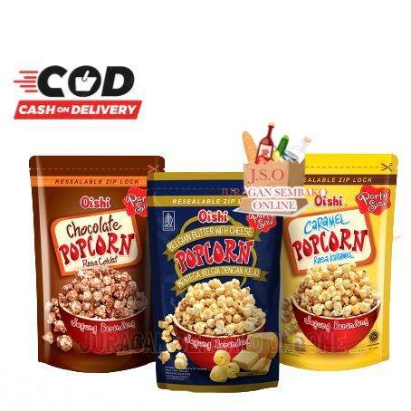 Oishi Popcorn 100gr Belgian Butter Coklat Caramel Snack Jagung ...