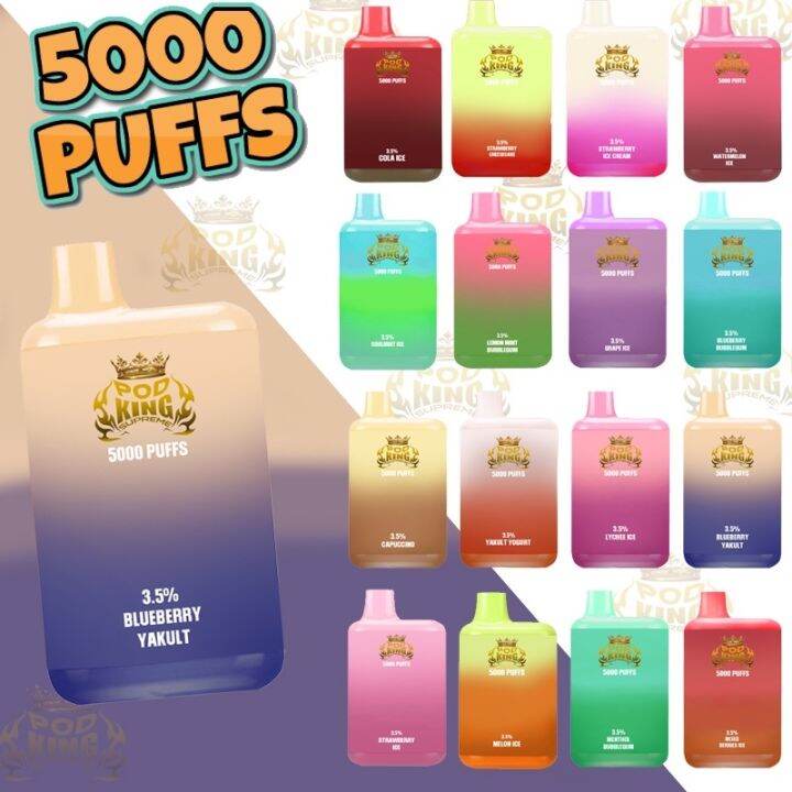 ezd60966 LEGIT POD KING 5000 PUFFS RECHARGEABLE DISPOSABLE PODS MODS ...