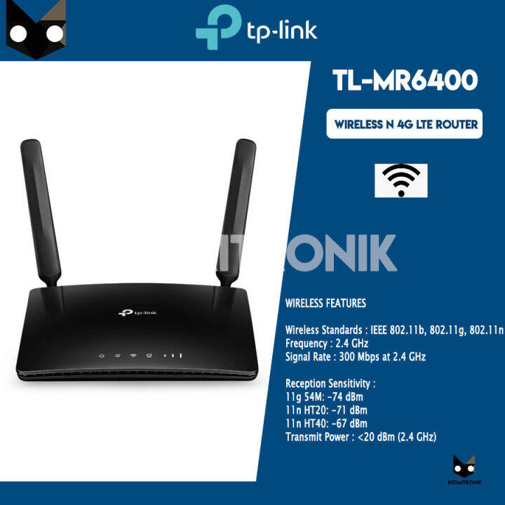 Router TP Link TL-MR6400 300Mbps Wireless N 4G LTE-TPLink TL MR6400 ...