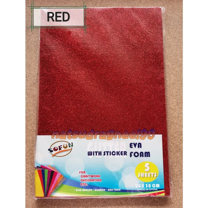 Glitter Sponge/Foam Sticker Paper [A4 size][5 & 10sheets/pack] | Lazada PH