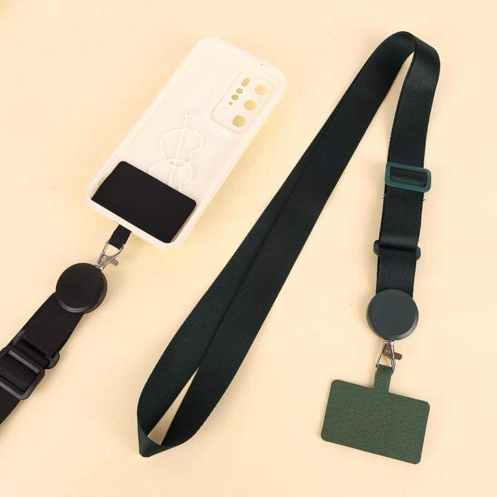TALI GANTUNGAN HP LEBAR / TALI LANYARD LEHER BISA PANJANG PENDEK UNTUK ...