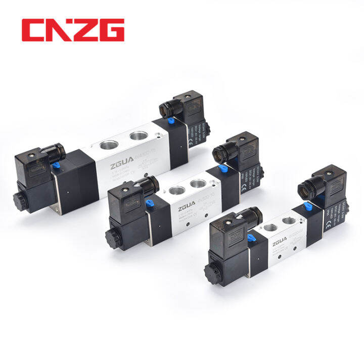 4V220-08 Solenoid Valve 220V Pneumatic Air 5 way 2 Position 1/4" 1/8 ...
