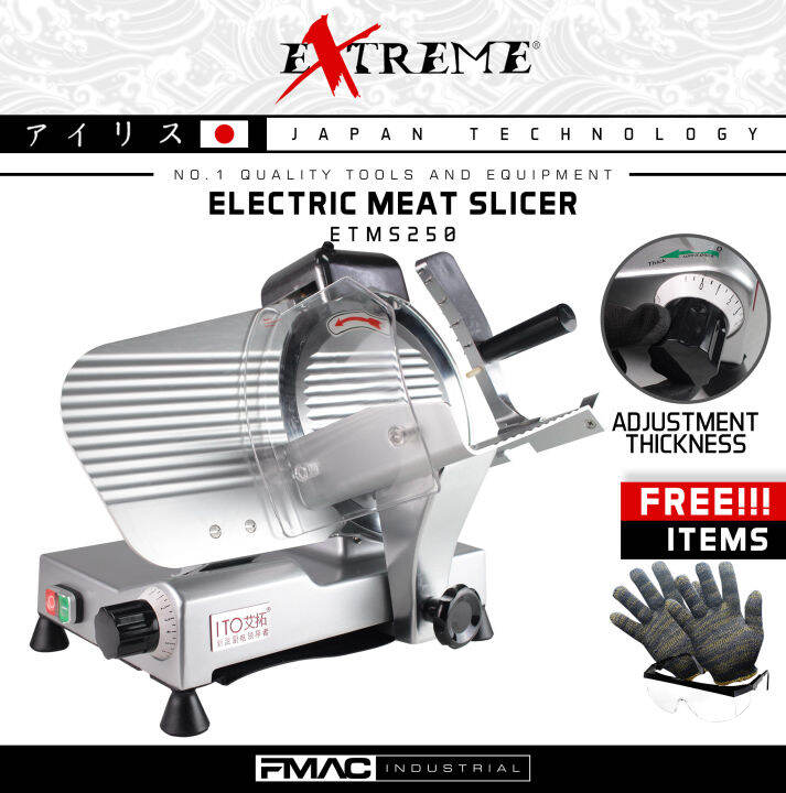 EXTREME JAPAN Industrial Electric Meat Slicer 240W ETMS250 + FREEBIES ...