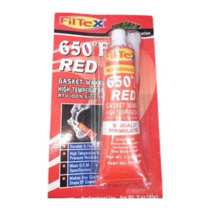 FILTEX red / black high temperature RTV silicone gasket maker 85g | Lazada PH