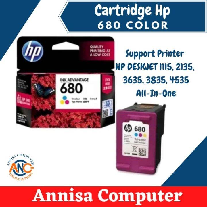 Tinta HP 680 Original Cartridge / Cartridge Printer Hp 680 COLOR - 680 ...