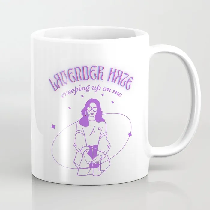 LAVENDER HAZE - MIDNIGHTS TAYLOR SWIFT MERCH MUGS - (WHITE MUG/ENAMEL ...