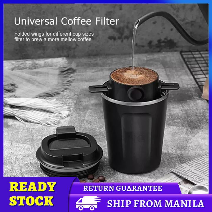 【Ready Stock】304 Stainless Steel Coffee Filter Double-layer Mesh ...