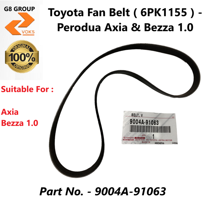 Toyota Fan Belt ( 6PK1155 ) - Perodua Axia & Bezza 1.0 ( 9004A-91063 ...