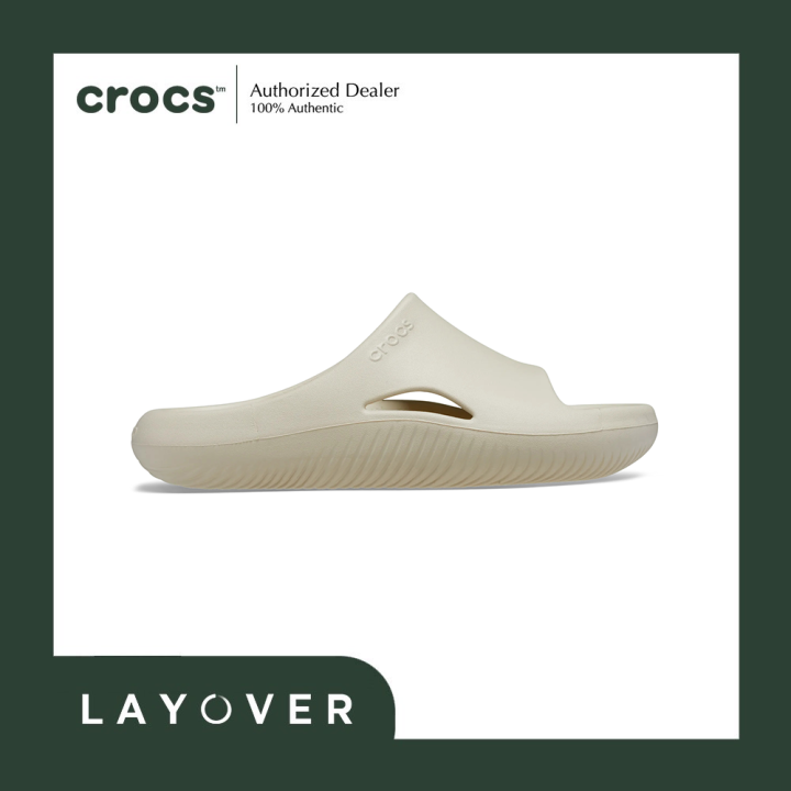 รองเท้า Crocs รุ่น Mellow Recovery Slide Bone | Lazada.co.th