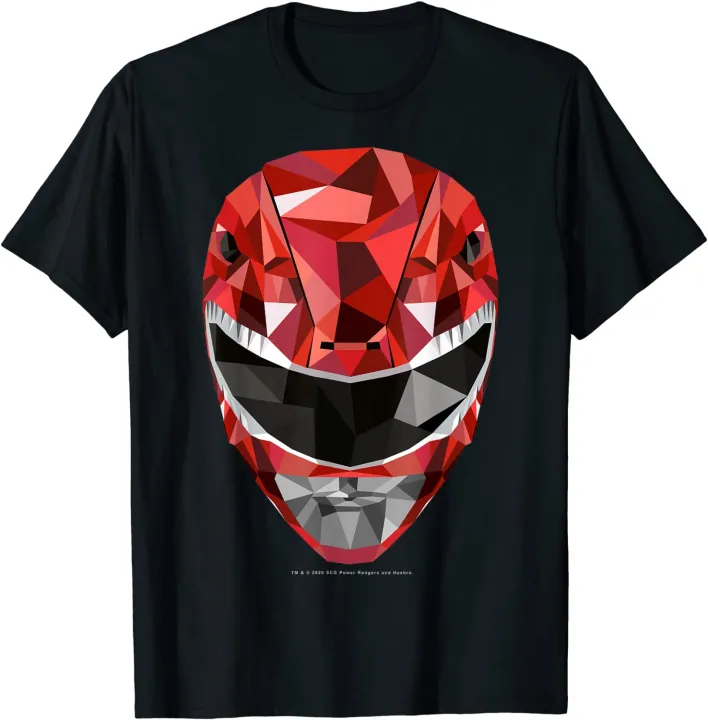 Power Rangers Red Ranger Polygon Helmet T-Shirt | Lazada PH