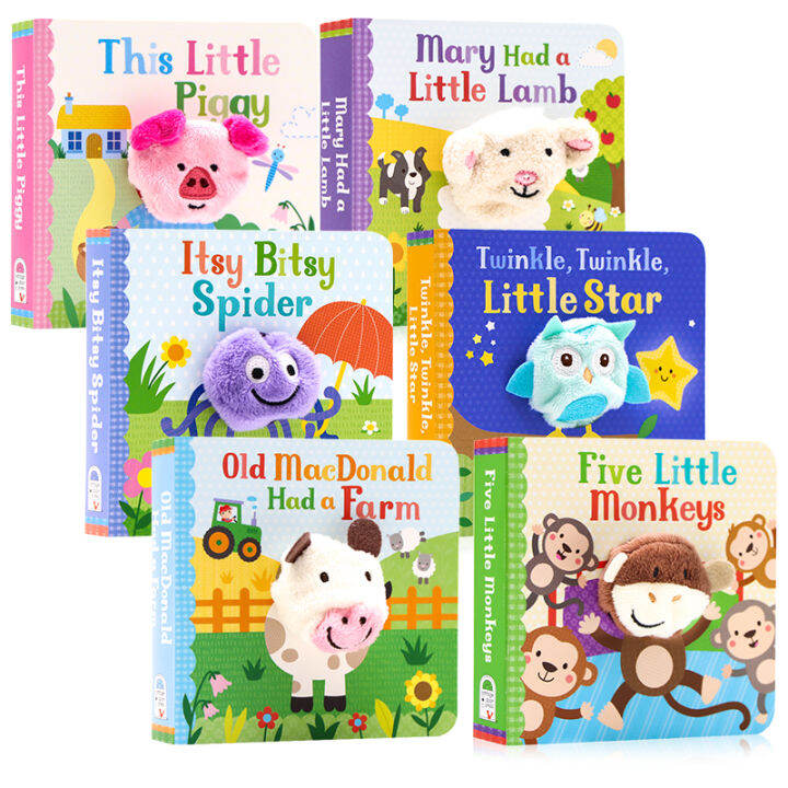 European and American classic nursery rhyme finger puppet book 6 five ...
