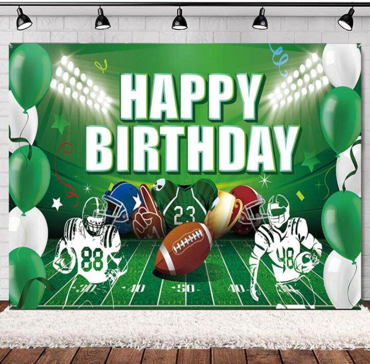 Football Birthday Party Photography Backdrop Decoration Banner Super ...
