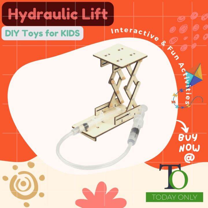 【HYDRAULIC LIFT】Projek RBT DIY Kids Toy Science STEM Education Physic ...