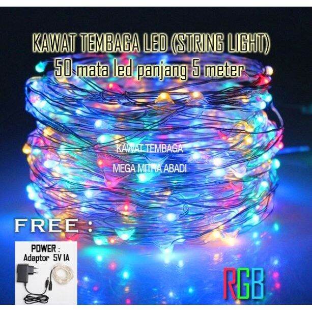 Lampu Natal LED Kawat Tembaga (String Light LED) 5 meter | Lazada Indonesia