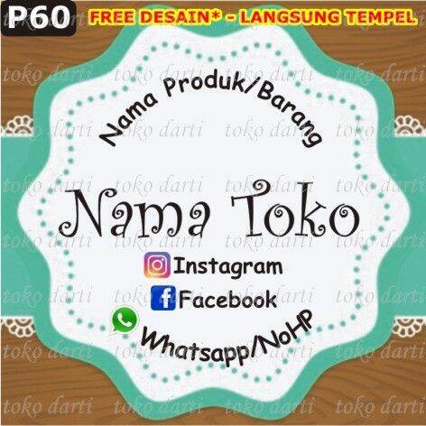 STIKER PERSEGI P60 ISI 33 STIKER | STIKER PRODUK | STIKER KEMASAN ...
