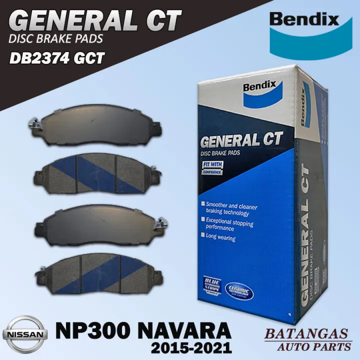 BENDIX FRONT BRAKE PAD SET 4PCS Nissan NP300 Navara 2015-2021 PN: 2374 ...