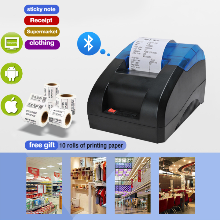 Portable Thermal Printer BLUETOOTH Handheld 58mm Receipt Printer ...