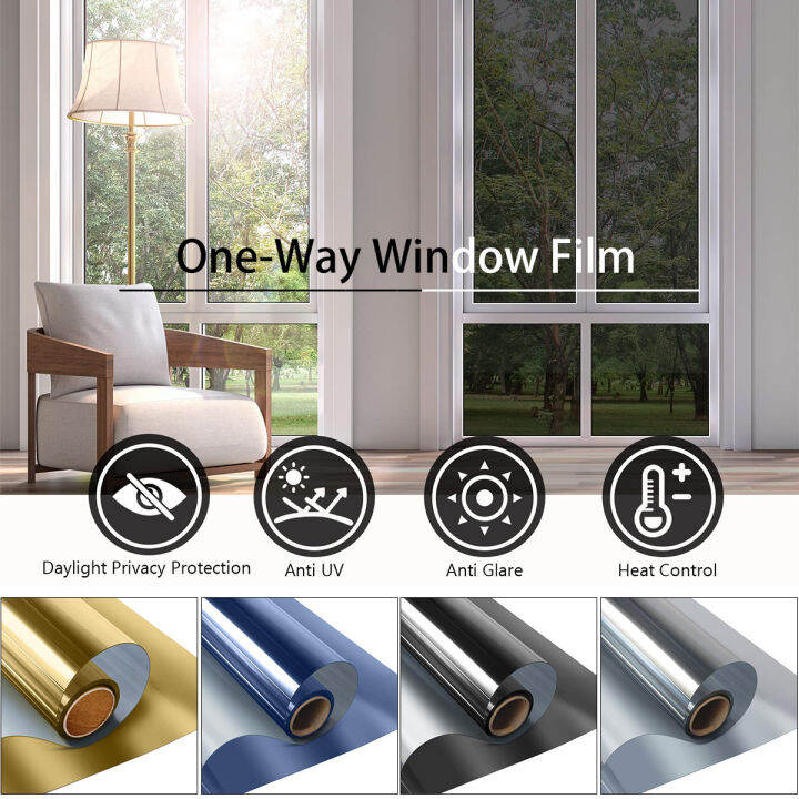 Window Film One Way Mirror Film Daytime Privacy Sun Blocking Heat