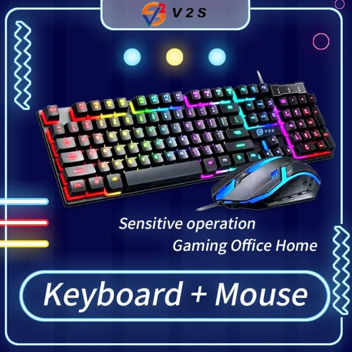 E-VAPE Keyboard And Mouse Set Float Silicone Keycap Backlight Gaming ...