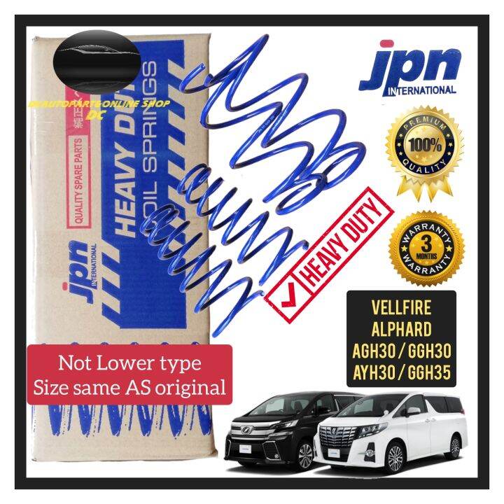 JPN INTERNATIONAL HEAVY DUTY COIL SPRING TOYOTA ALPHARD VELLFIRE AGH30 GGH30 AYH30 GGH35 FRONT ...