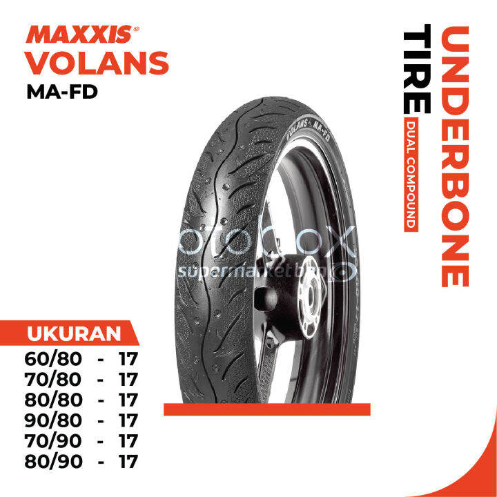 Ban Luar Motor Maxxis Volans MA-FD Tubeless Ring 17 Ukuran 80/90 ...