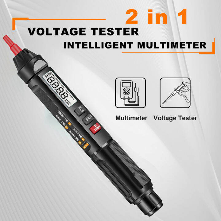 MUSTOOL MT008 2 IN 1 Digital Multimeter + Voltage Test Pen Professional ...