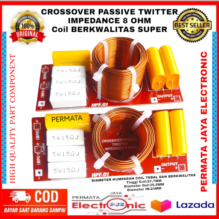 KIT CROSSOVER PASSIVE TWEETER IMPEDANCE 8 OHM | Lazada Indonesia
