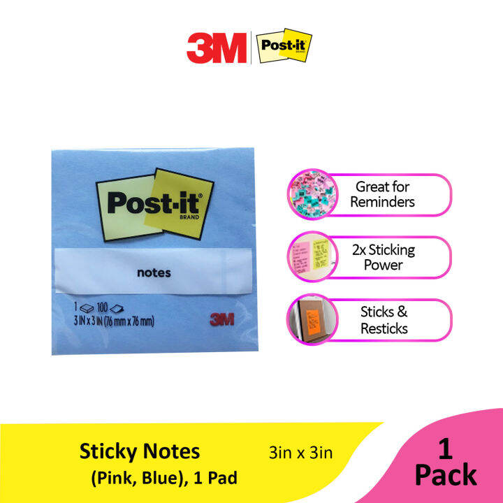 3M Post-It Notes 654 3in x 3in 100 Sheets MP6541CB | Lazada PH