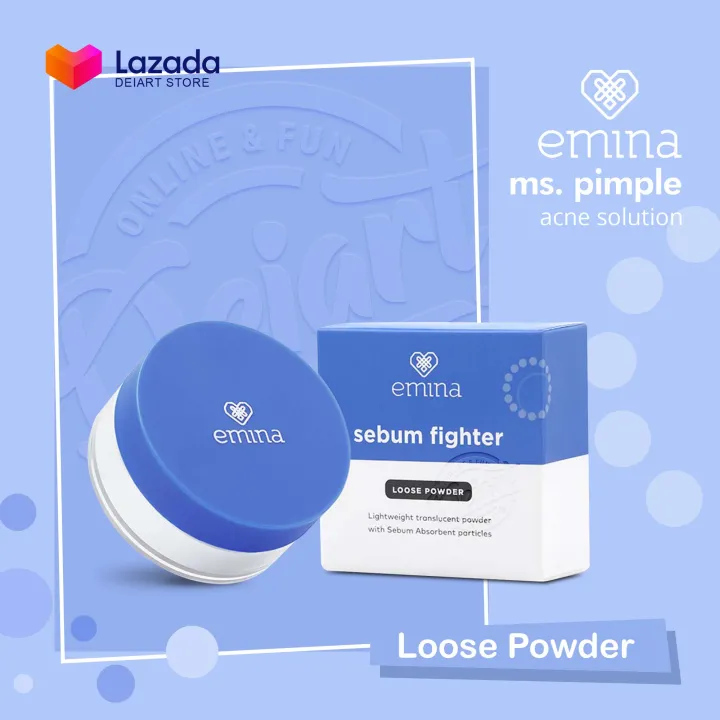 EMINA Ms Pimple Sebum Fighter Loose Powder 8 gr | Lazada Indonesia