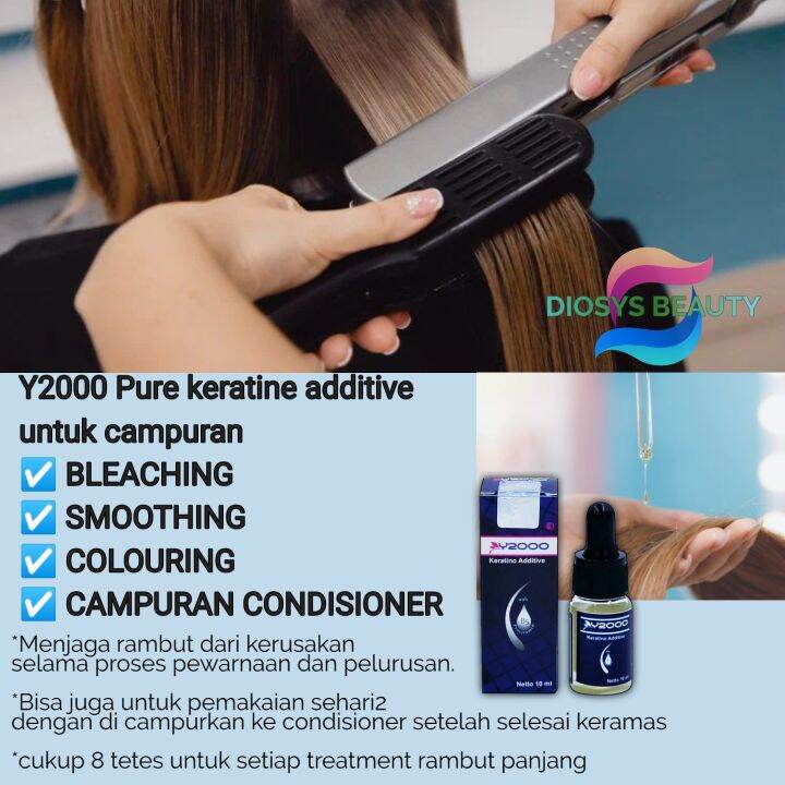 Y2000 Keratino Additive 10 pure Keratin Adiktif pelembut rambut untuk ...