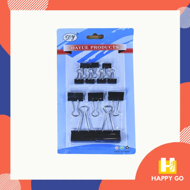 Happy Go Black Metal Dovetail Paper Clip 12in1 Paper Clip Foldback ...